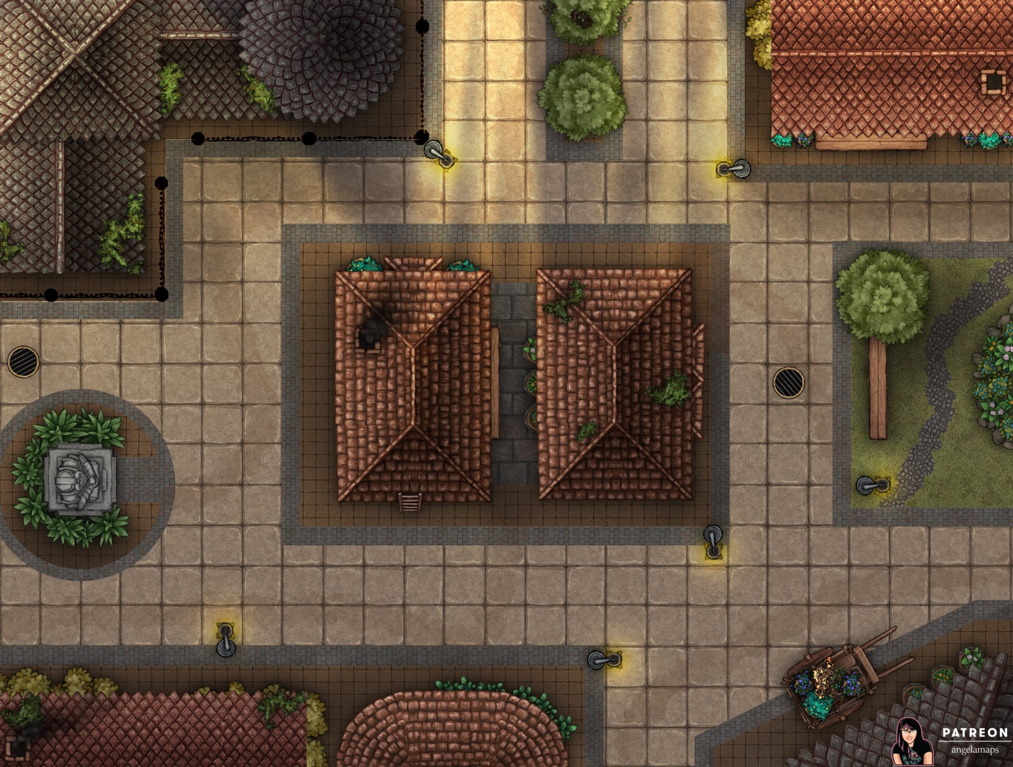 City Street – Angela Maps – Free, Static, and Animated Battle Maps for ...