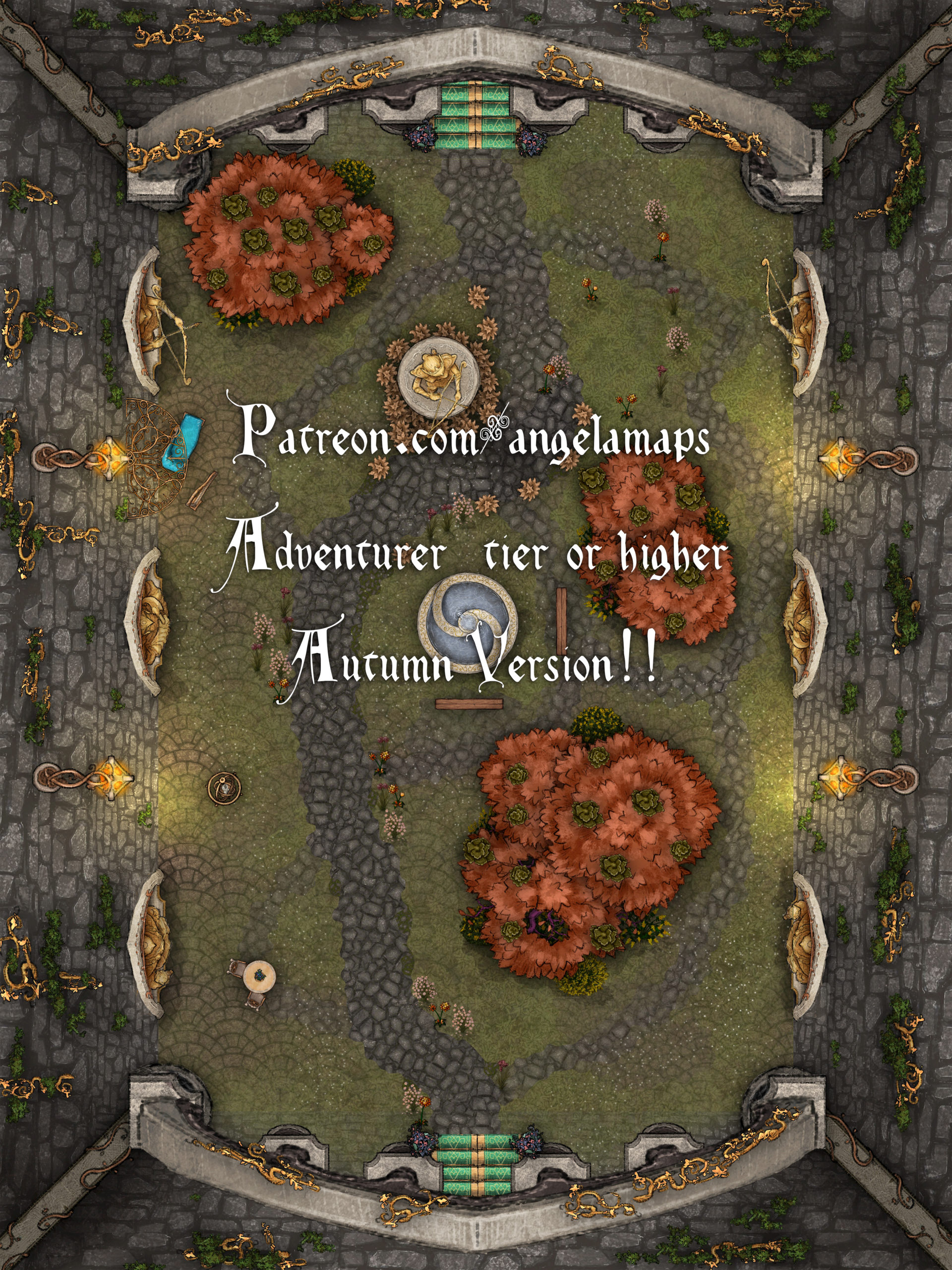 The Queen’s Courtyard – Angela Maps – Free Battle Maps for TTRPGs
