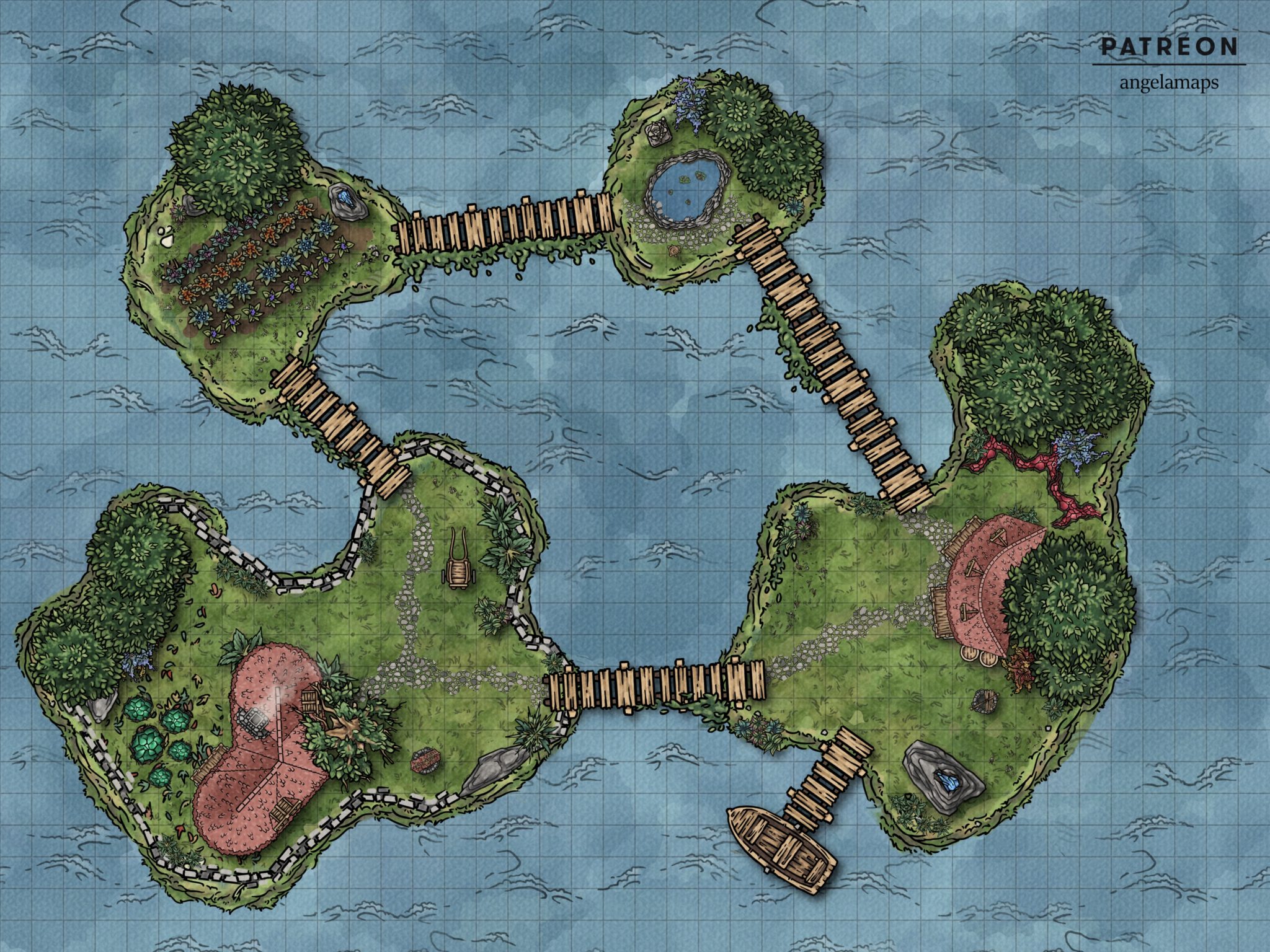 Sky Islands Battlemap – Angela Maps – Free, Static, and Animated Battle ...