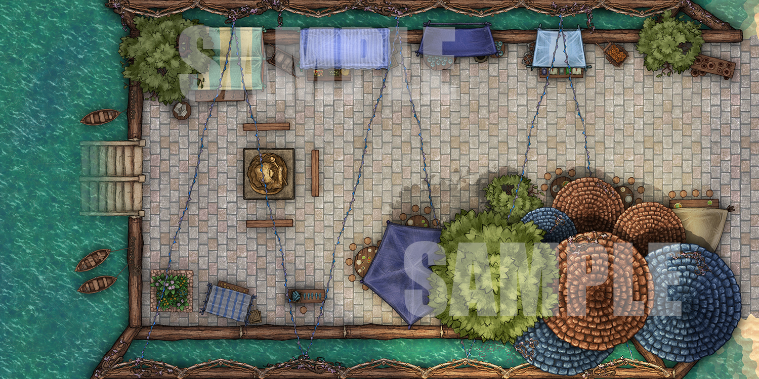 Water Market – Angela Maps – Free, Static, and Animated Battle Maps for ...