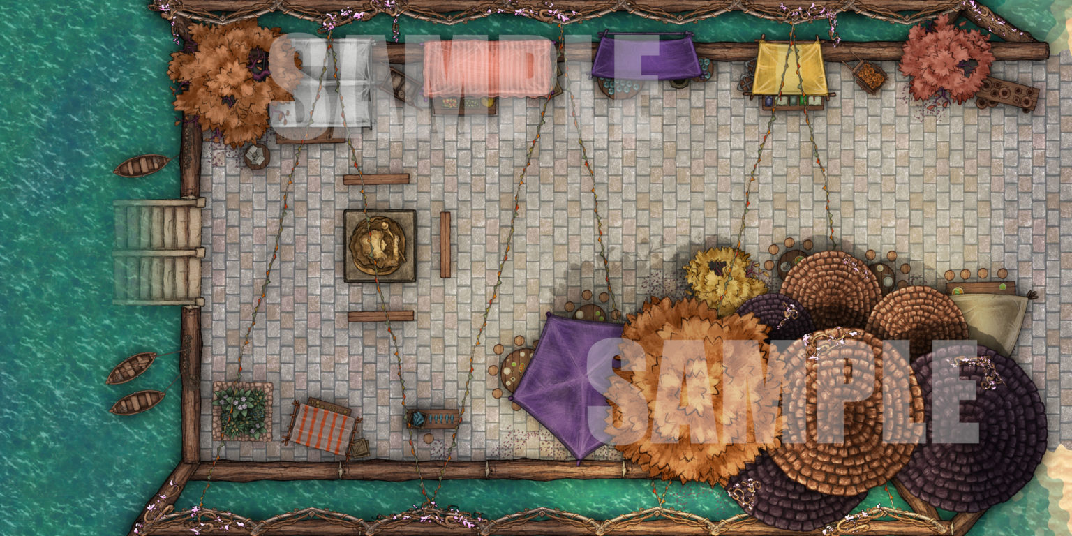 Water Market – Angela Maps – Free, Static, and Animated Battle Maps for ...