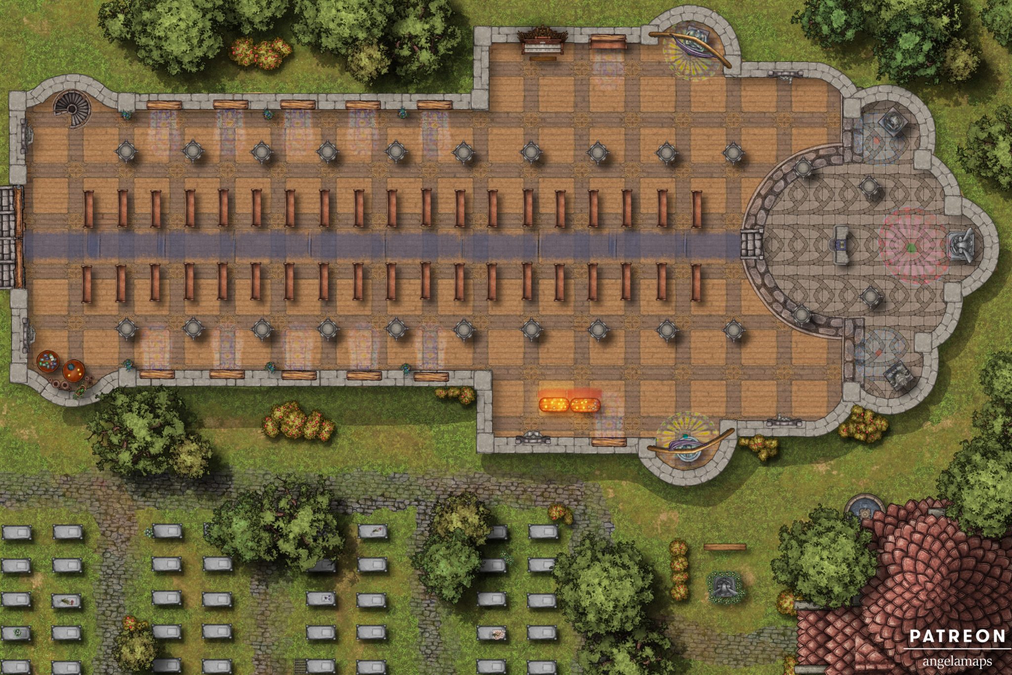 Cathedral – Angela Maps – Free, Static, and Animated Battle Maps for D ...