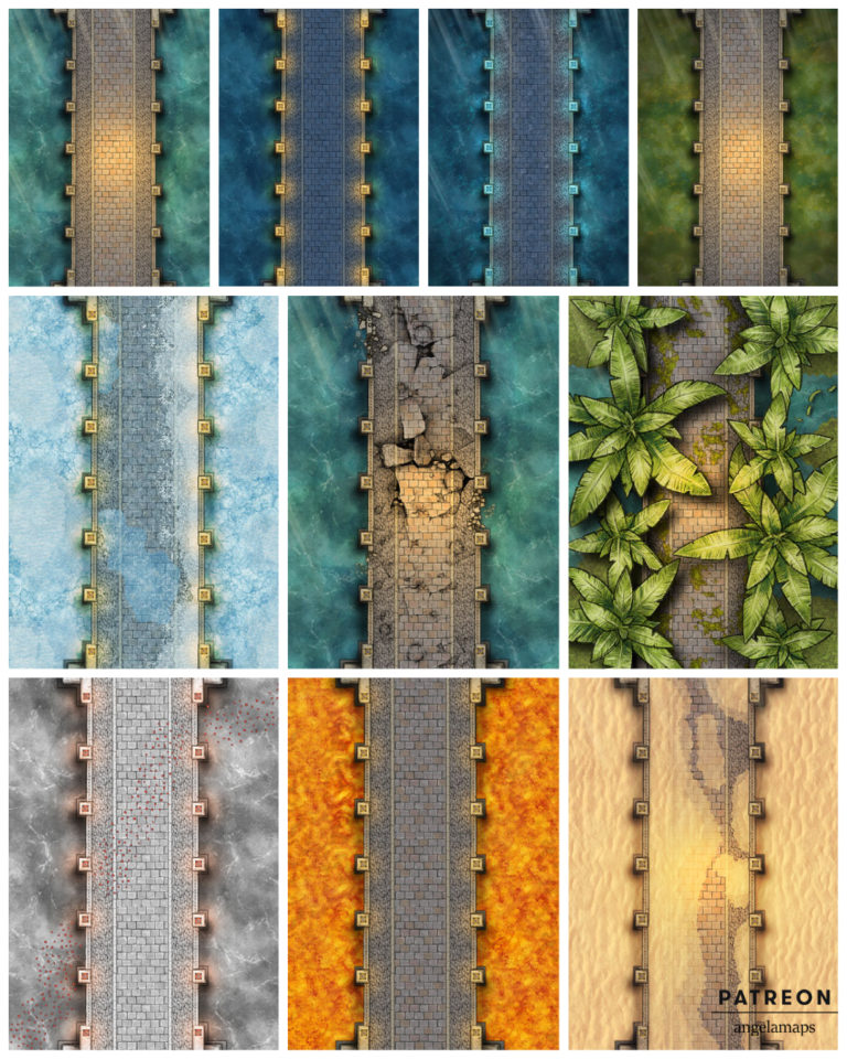 Ten Bridges – Angela Maps – Free, Static, and Animated Battle Maps for ...
