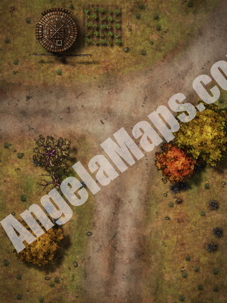 D&D crossroads battle map for Foundry VTT – Angela Maps – Free, Static ...