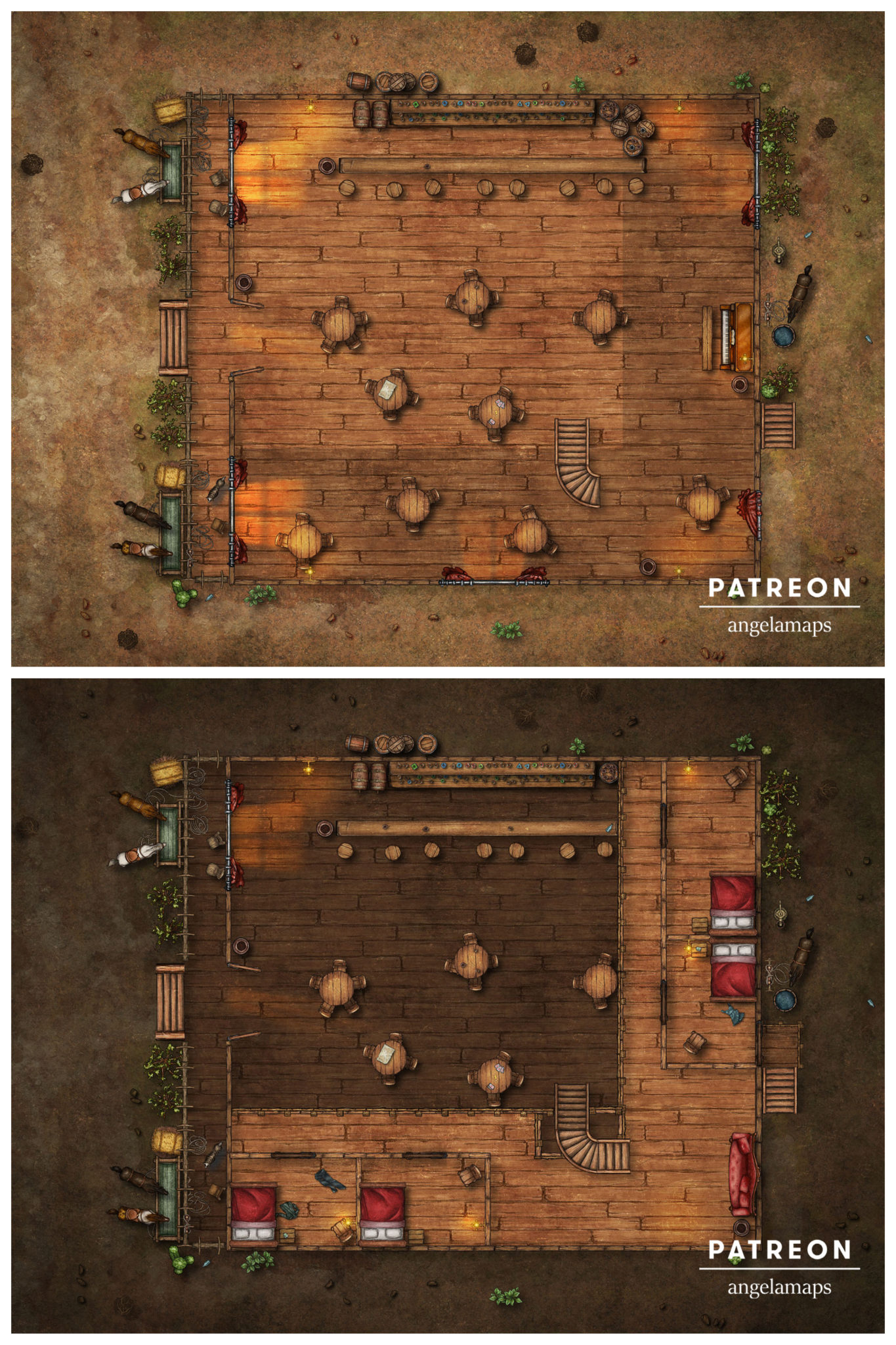 Saloon – Angela Maps – Free, Static, and Animated Battle Maps for D&D ...
