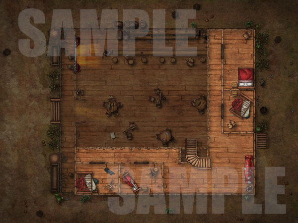 D&D upstairs saloon trashed battlemap with Foundry VTT support – Angela ...