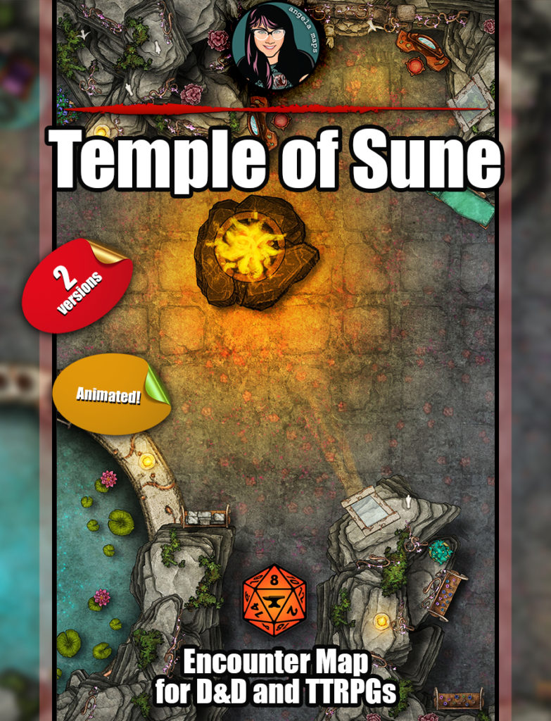 Crypt battle map with Foundry VTT support – JPG – Angela Maps – Free ...