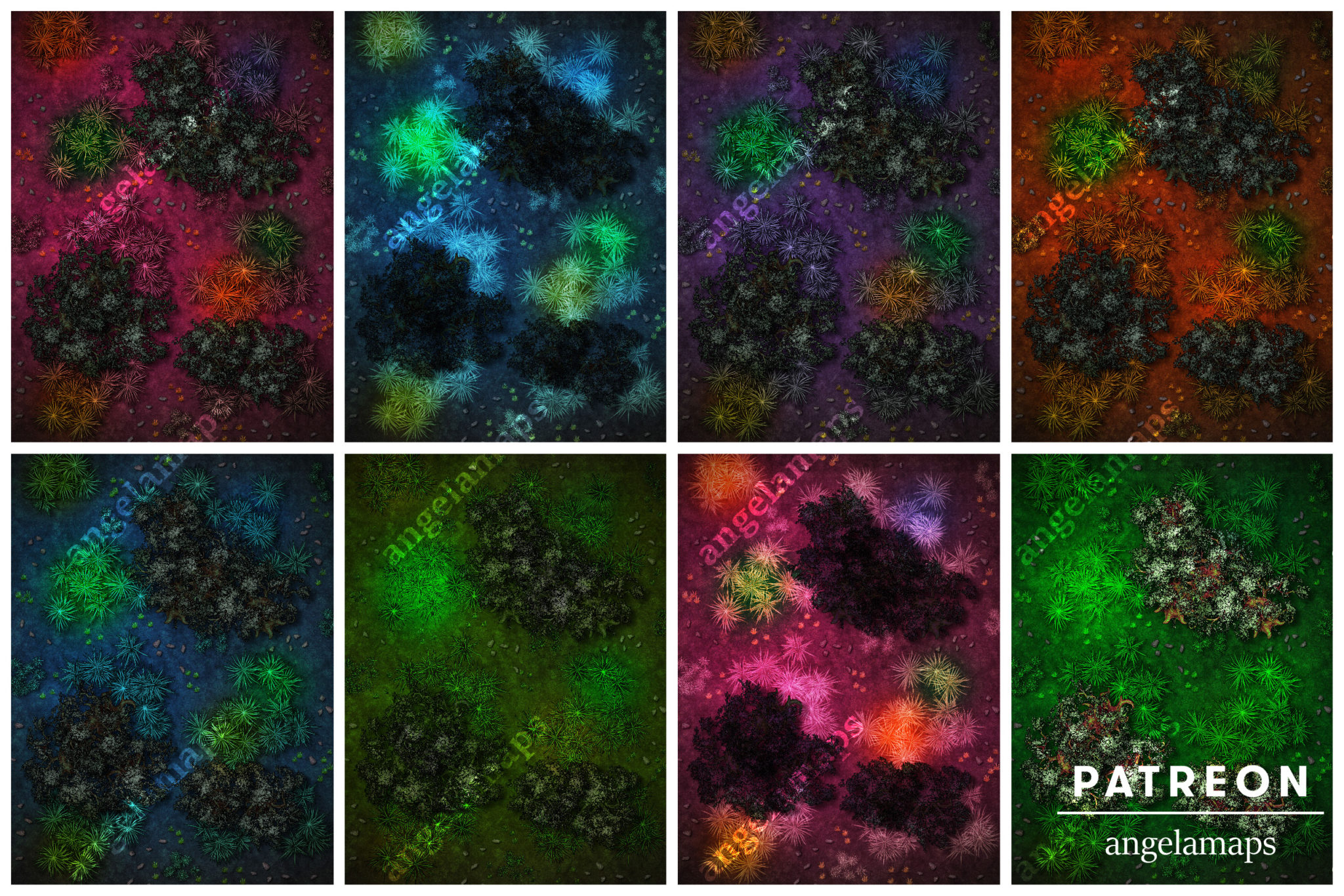 Rainbow Jungle – Angela Maps – Free, Static, and Animated Battle Maps ...