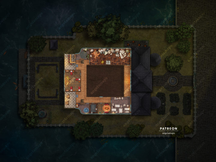 Mansion Battle Map Foundry VTT support – JPG – Angela Maps – Free ...