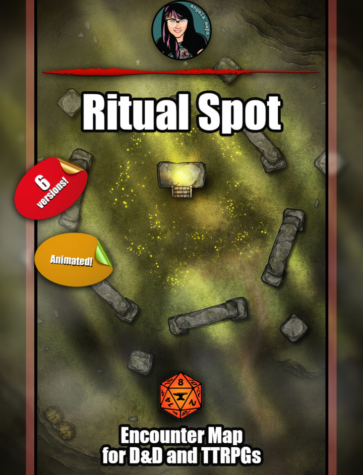 Ritual Spot Battle Map With Foundry Vtt Support Animated Webm Angela Maps Free Static