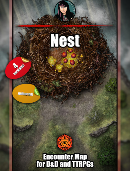 Giant Nest battle map with Foundry VTT support – Animated JPG/WEBM ...
