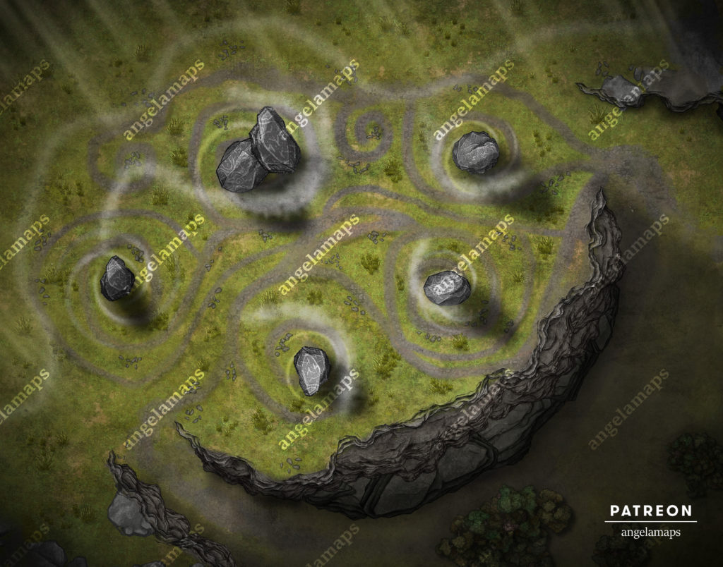 Wind Stones battle map with Foundry VTT support – Animated JPG/WEBM ...