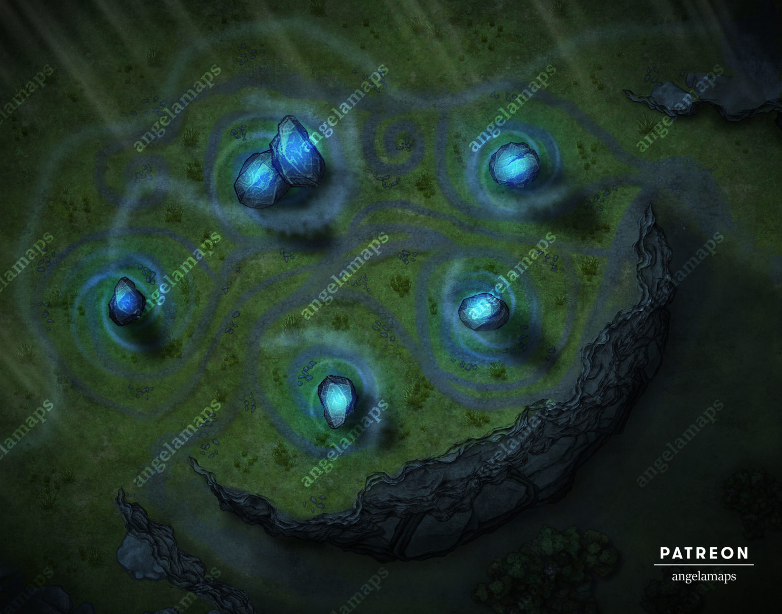 Wind Stones battle map with Foundry VTT support – Animated JPG/WEBM ...