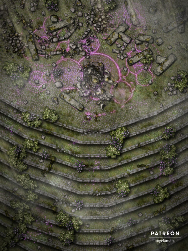 Ruins Atop Dream Hill – Angela Maps – Free, Static, and Animated Battle Maps for D&D and other RPGs
