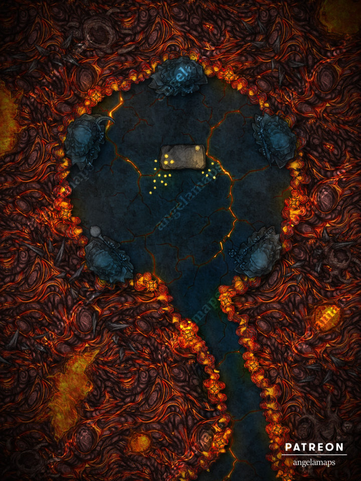 Hell battle map with Foundry VTT support – Animated JPG/WEBM – Angela ...