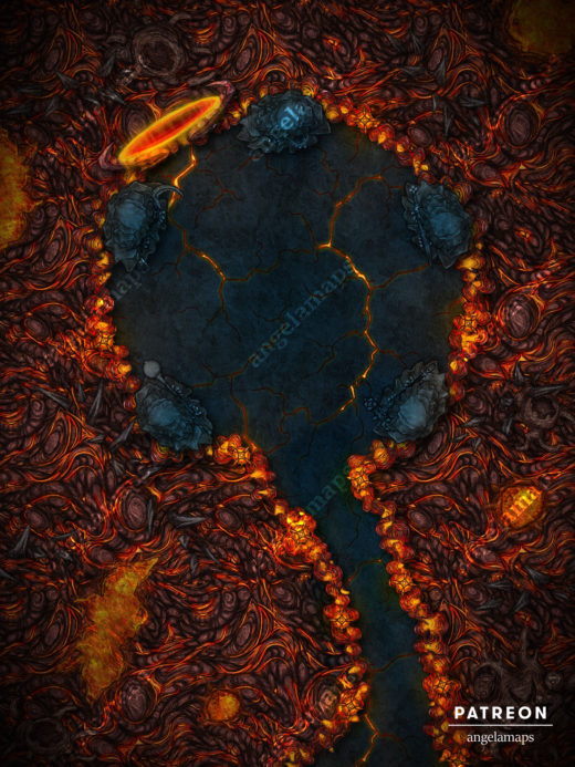 Hell battle map with Foundry VTT support – Animated JPG/WEBM – Angela ...