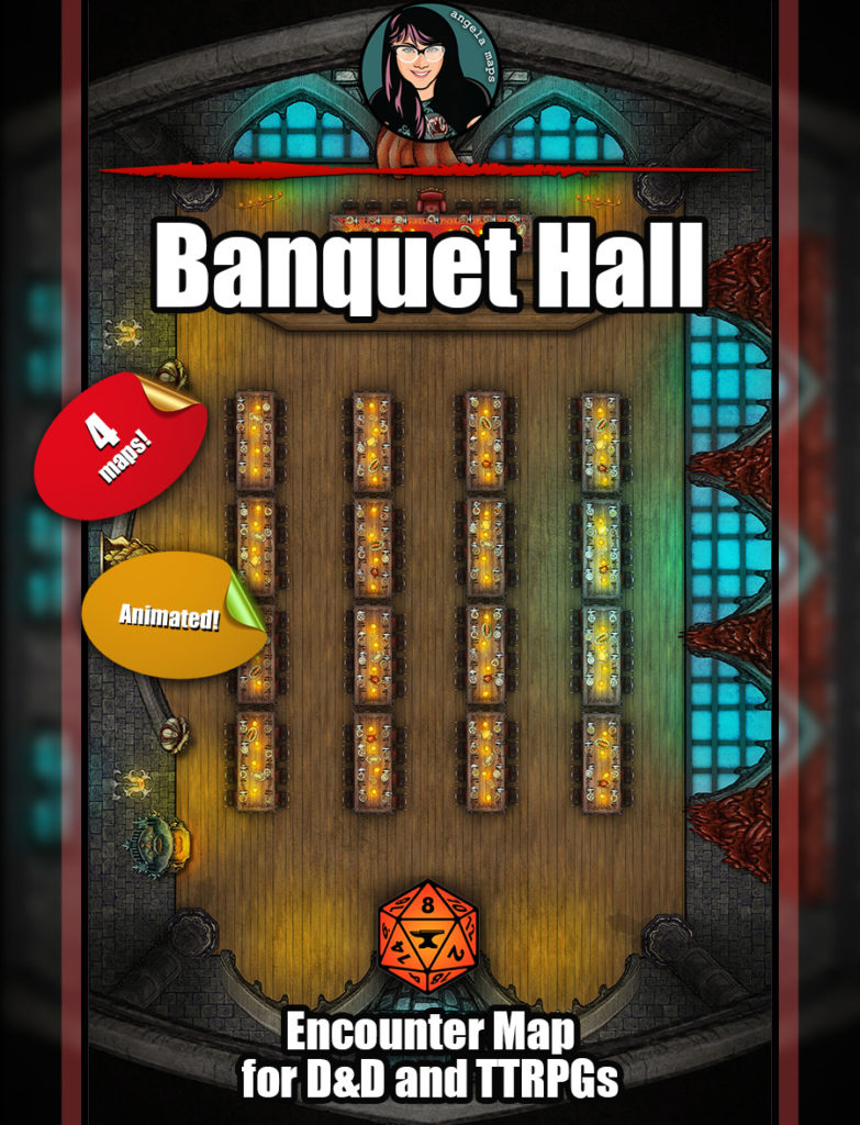 Banquet Hall – Angela Maps – Free, Static, and Animated Battle Maps for ...