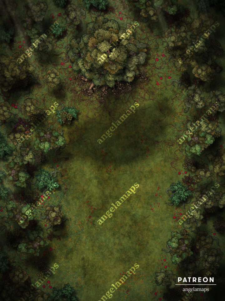 Dark Thicket battle map with Foundry VTT support – Animated JPG/WEBM ...