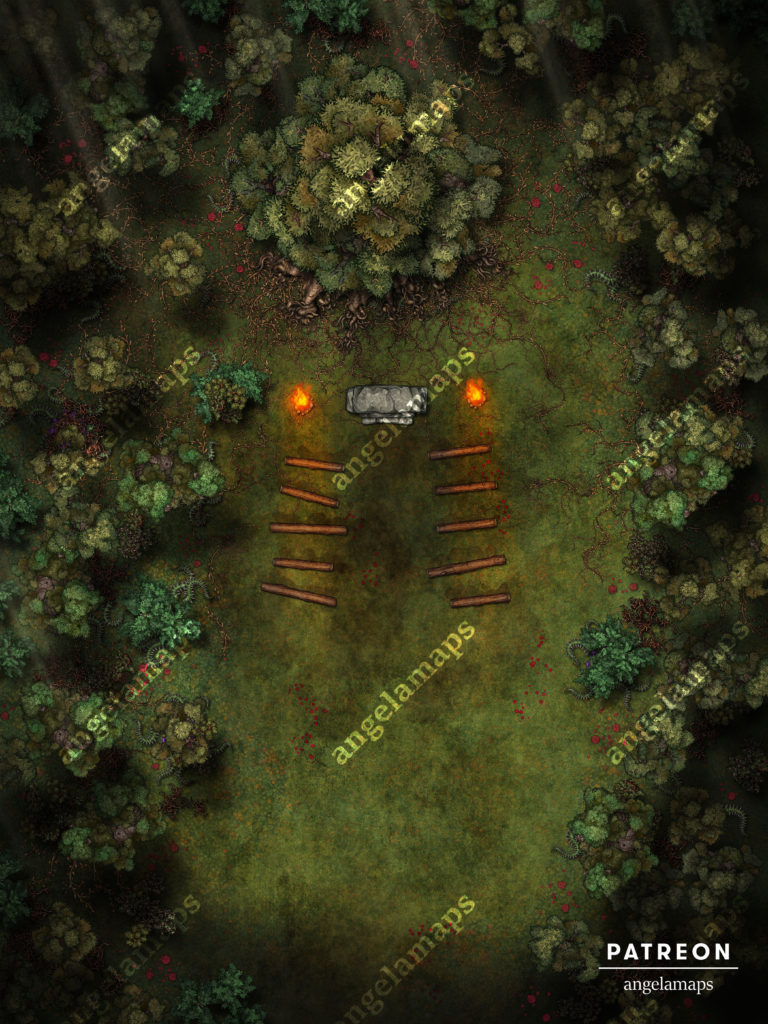 Dark Thicket battle map with Foundry VTT support – Animated JPG/WEBM ...