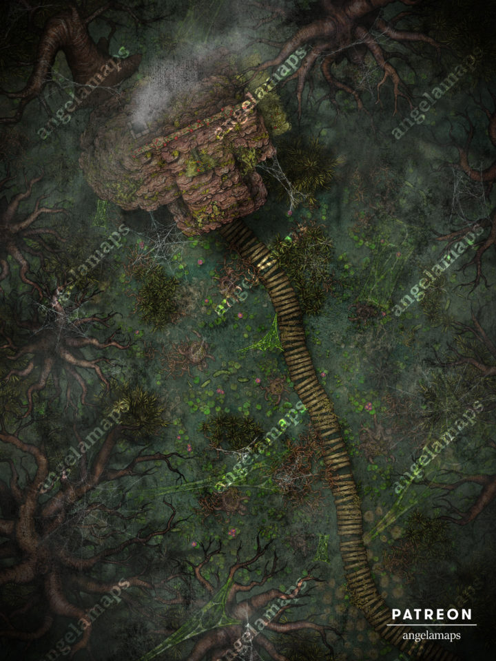 Hag Hut battle map with Foundry VTT support – JPG – Angela Maps – Free ...