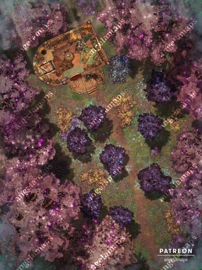 Hag Hut battle map with Foundry VTT support – JPG – Angela Maps – Free ...