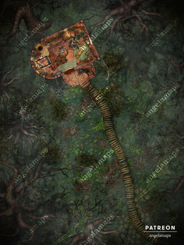 Hag Hut battle map with Foundry VTT support – JPG – Angela Maps – Free ...