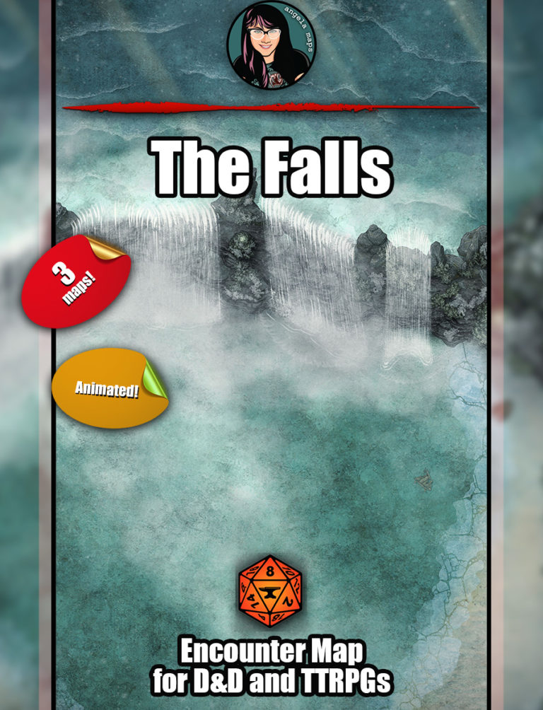 The Falls – Angela Maps – Free Battle Maps for TTRPGs