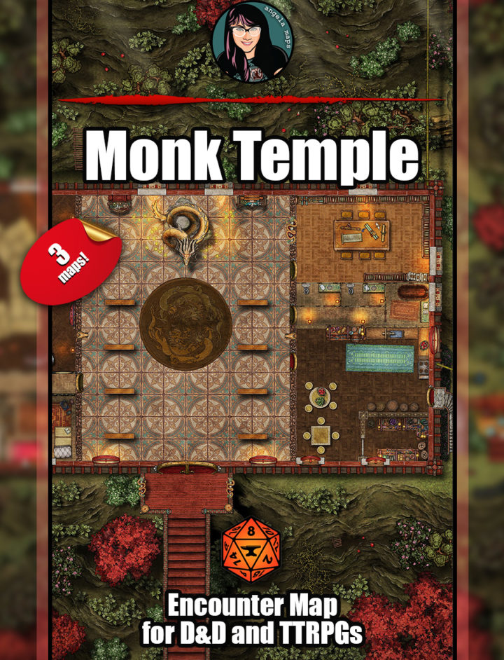 Monk Temple – Angela Maps – Free, Static, and Animated Battle Maps for ...