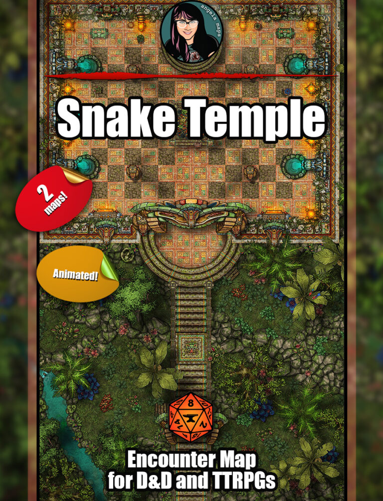 Snake Temple – Angela Maps – Free, Static, and Animated Battle Maps for ...