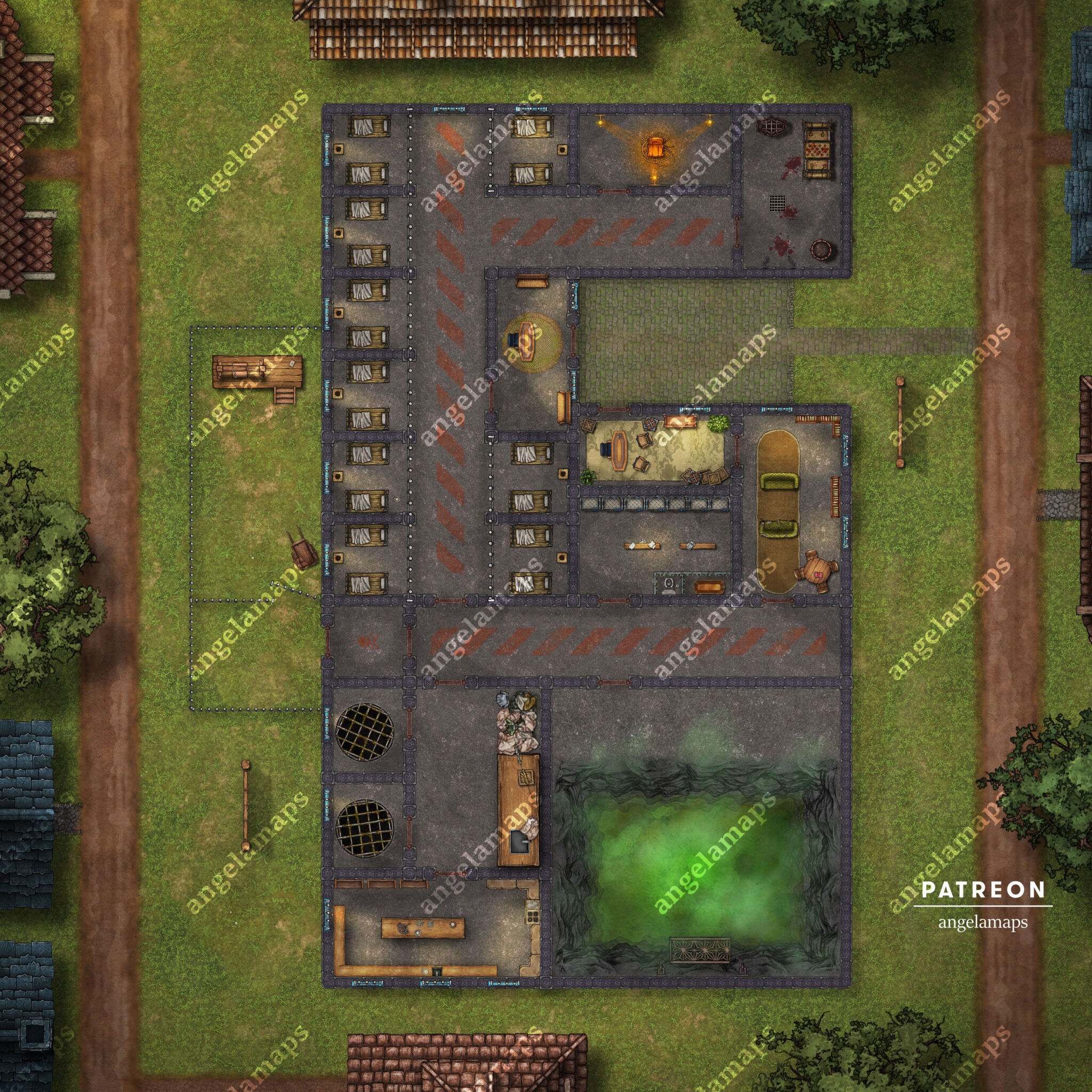 Prison – Angela Maps – Free Battle Maps for TTRPGs
