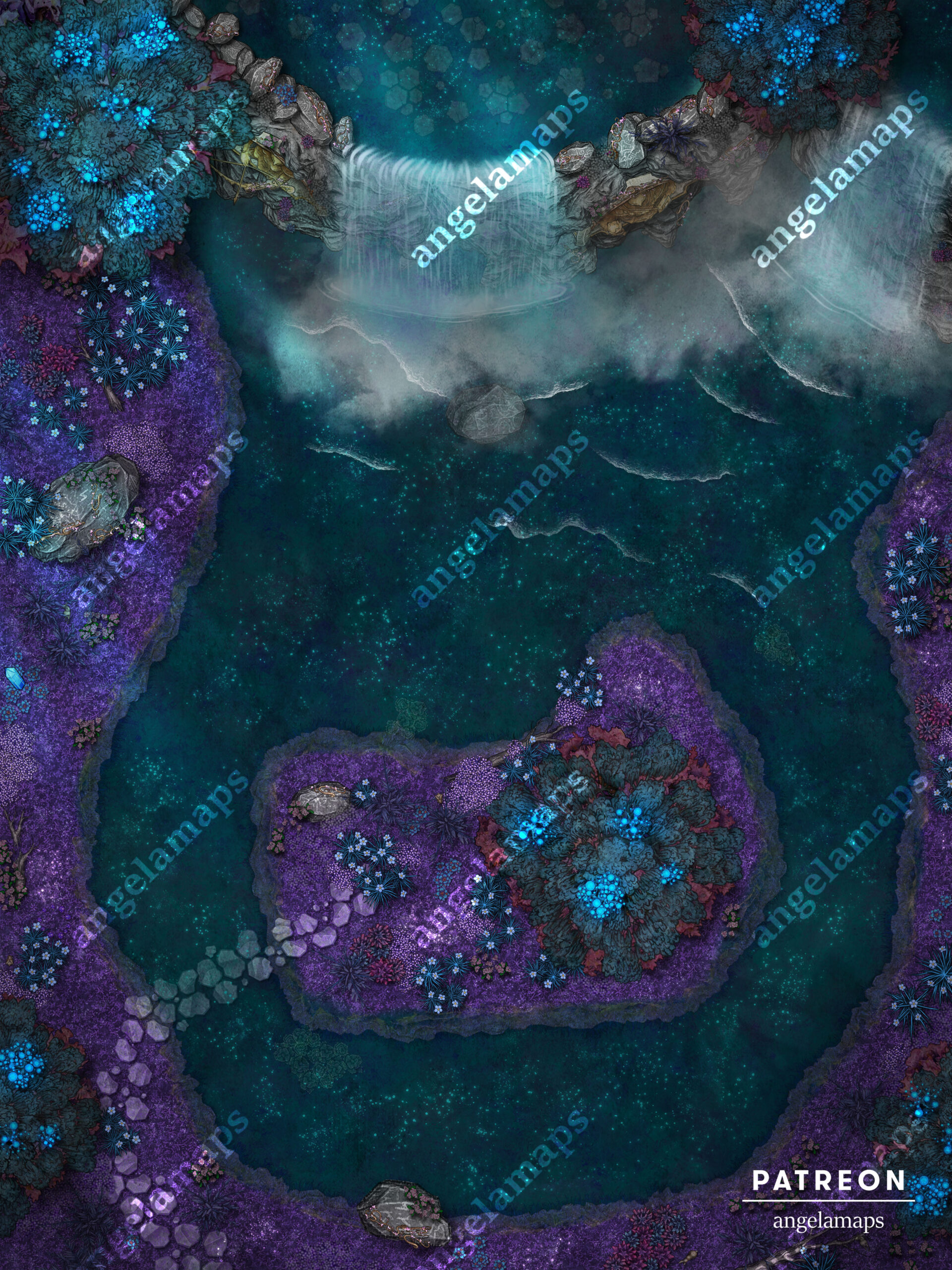 Elven Lake – Angela Maps – Free, Static, and Animated Battle Maps for D ...