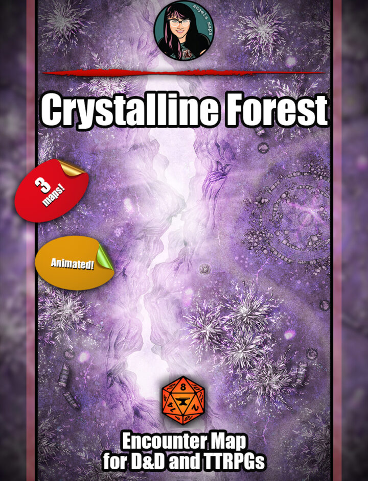 Crystalline Forest – Angela Maps – Free Battle Maps for TTRPGs
