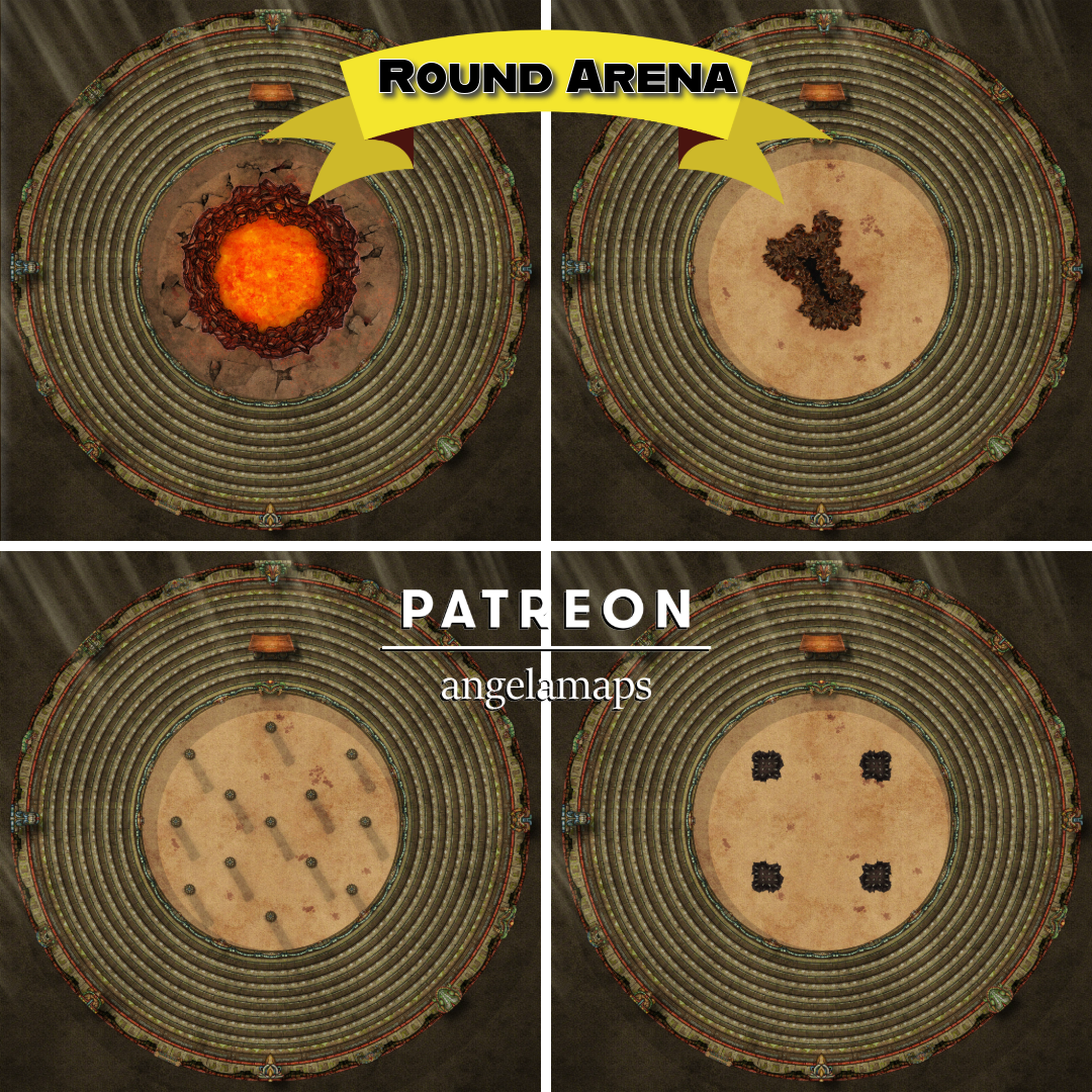 Round Arena – Angela Maps – Free, Static, and Animated Battle Maps for ...