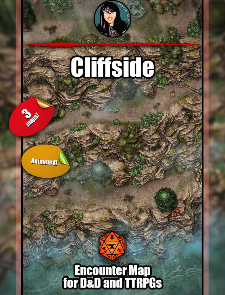 Cliffside – Angela Maps – Free, Static, and Animated Battle Maps for D&D and other RPGs