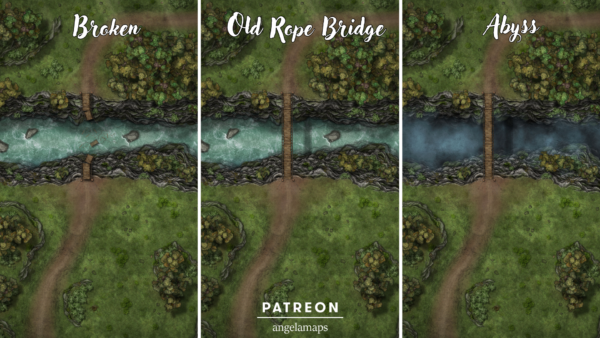 Old Rope Bridge – Angela Maps – Free, Static, and Animated Battle Maps ... Old Rope Bridge – Angela Maps – Free, Static, and Animated Battle Maps ...