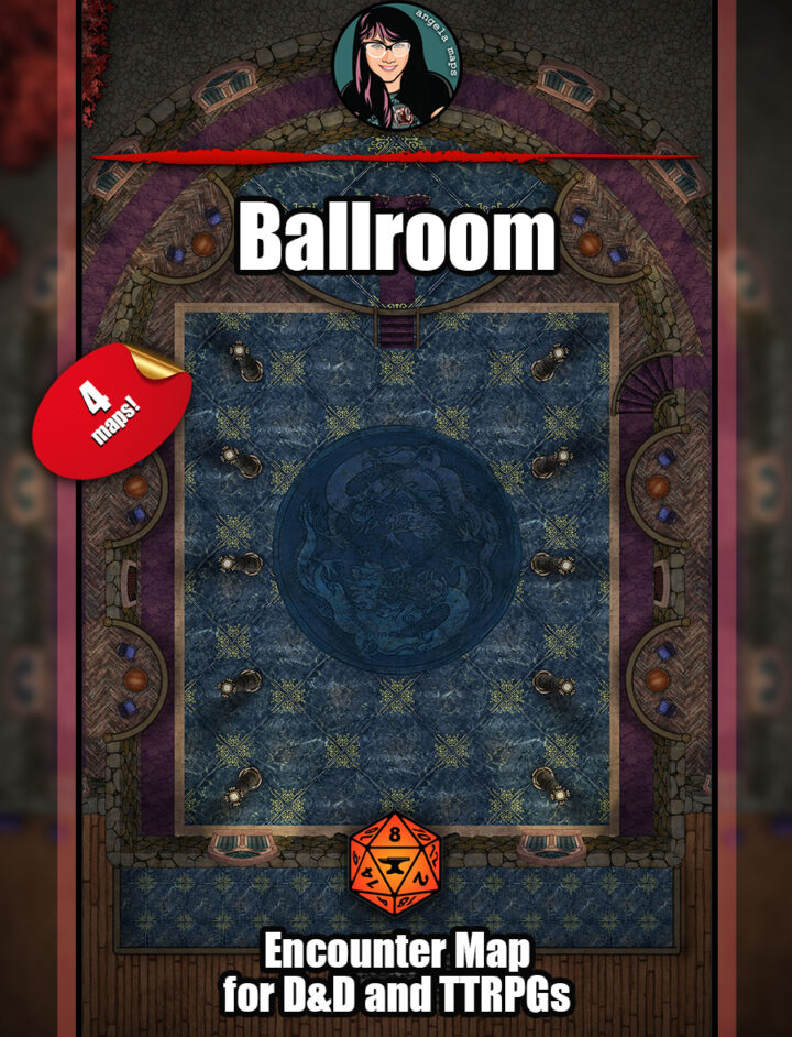 Ballroom – Angela Maps – Free Battle Maps for TTRPGs