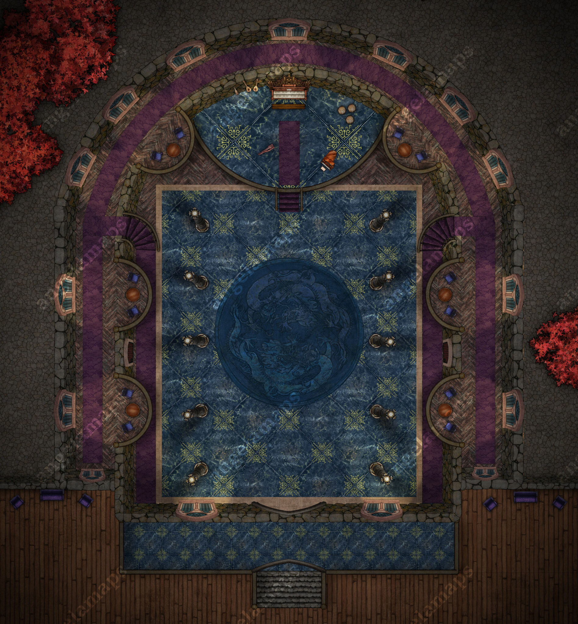 Ballroom – Angela Maps – Free, Static, and Animated Battle Maps for D&D ...
