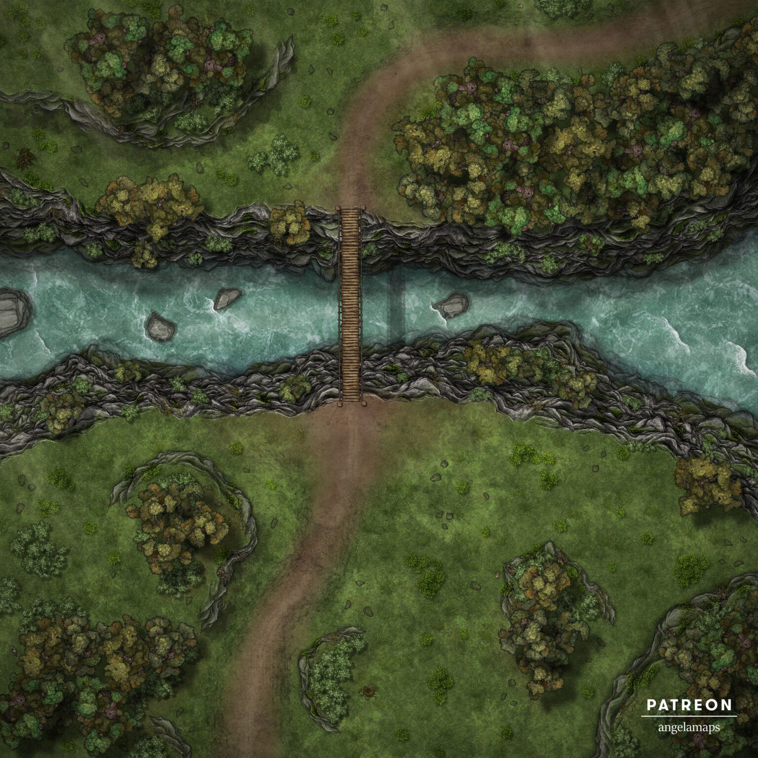 Old Rope Bridge – Angela Maps – Free Battle Maps for TTRPGs
