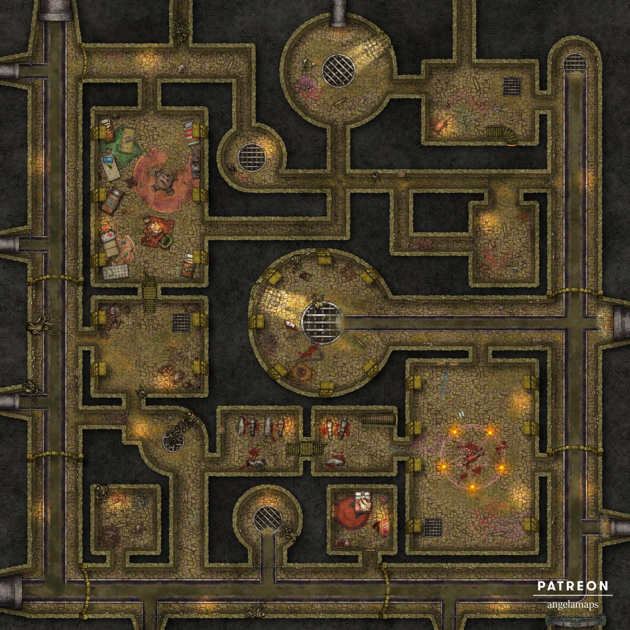 The Sewer – Angela Maps – Free, Static, and Animated Battle Maps for D ...
