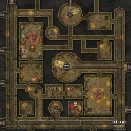 The Sewer – Angela Maps – Free, Static, and Animated Battle Maps for D ...