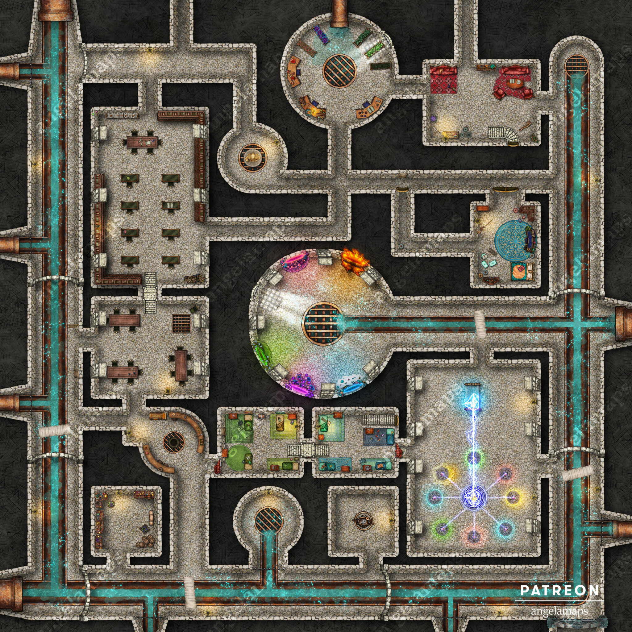 The Sewer – Angela Maps – Free, Static, and Animated Battle Maps for D ...