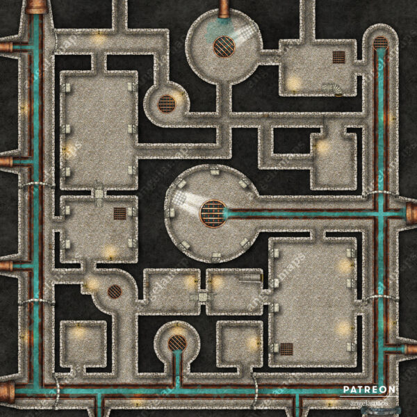 The Sewer – Angela Maps – Free Battle Maps for TTRPGs