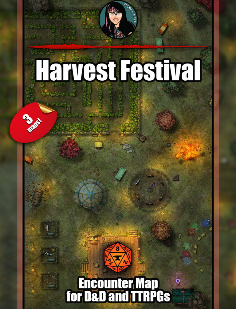 Pumpkin Harvest Festival – Angela Maps – Free Battle Maps for TTRPGs