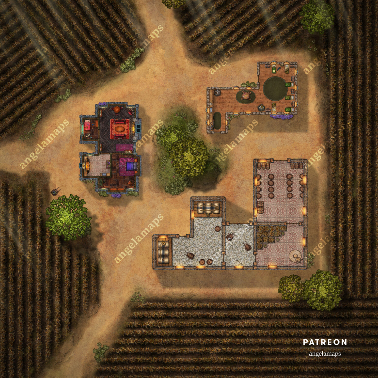 Vineyard – Angela Maps – Free Battle Maps for TTRPGs