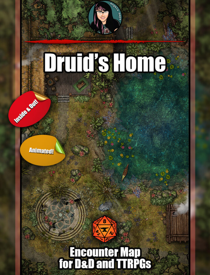 Druid’s Home – Angela Maps – Free Battle Maps for TTRPGs