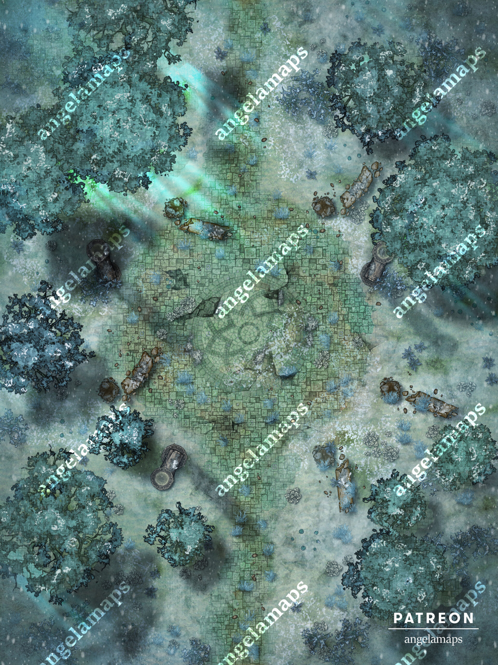 Mysterious Ruin – Angela Maps – Free, Static, and Animated Battle Maps ...