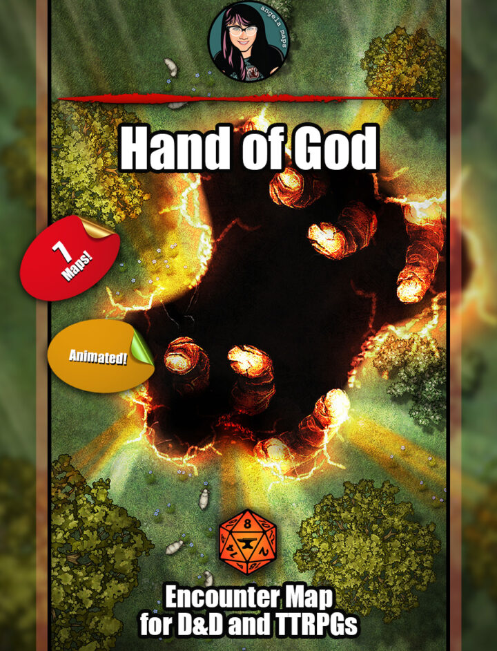 Hand of God animated battle map pack with FVTT – Angela Maps – Free ...