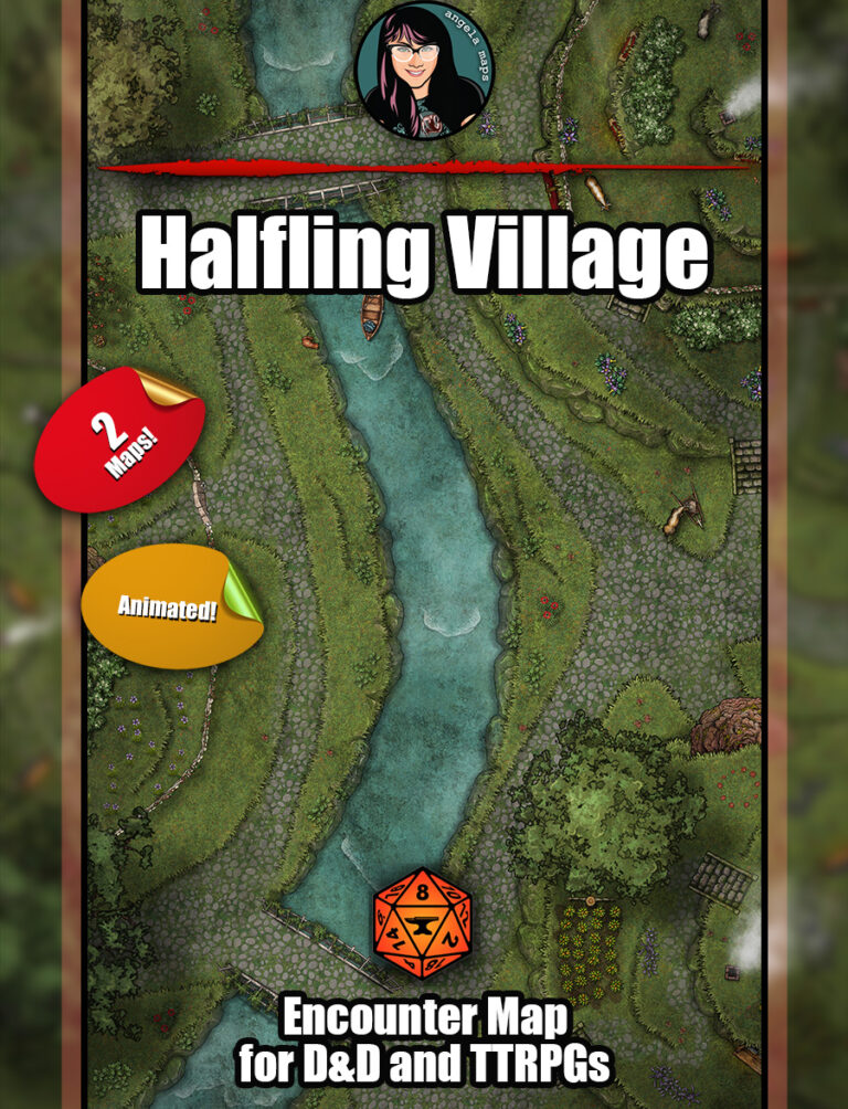 Halfling Village – Angela Maps – Free, Static, and Animated Battle Maps ...
