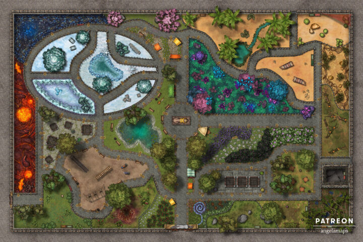Zoo – Angela Maps – Free Battle Maps for TTRPGs