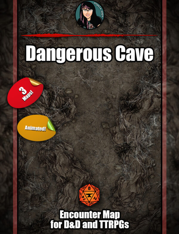 Dangerous Cave – Angela Maps – Free Battle Maps for TTRPGs